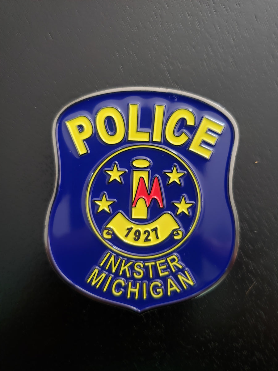 Inkster Police Memorial Challenge Coin – Blue Line Customs